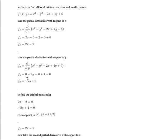 Find All The Local Maxima Local Minima And Saddle Points Of The Functions In Exercises 1 30 F