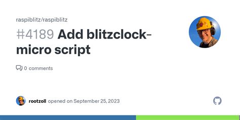Add Blitzclock Micro Script · Issue 4189 · Raspiblitzraspiblitz · Github