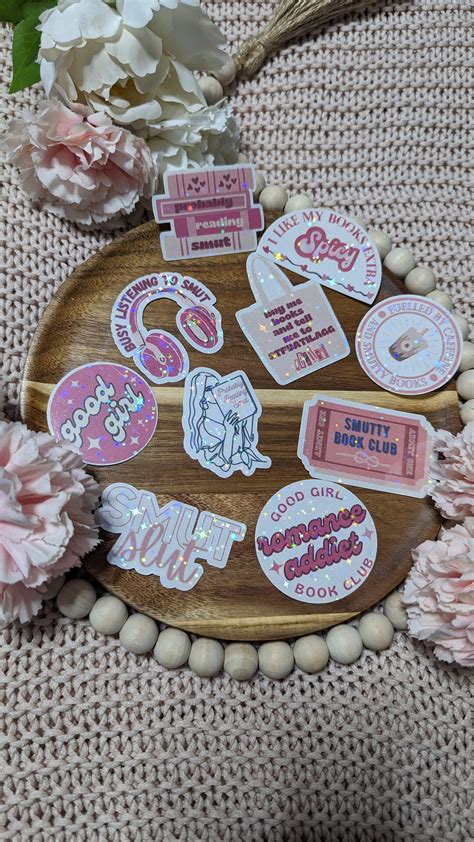 Smut And Spicy Romance Sticker Pack With Holographic Overlay Perfect For Bookish Journaling