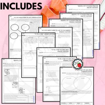 Inference Poetry Bundle Poems Pgs Questions Print Digital