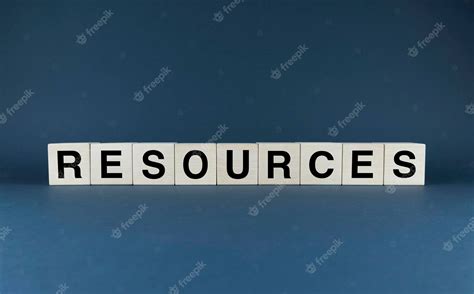 Premium Photo Resources Cubes Form The Word Resources