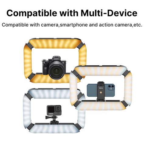 울란지 U 200 스마트 폰 비디오 리그 Led 링 라이트 Gopro 카메라 용 유튜브 램프 마이크 티몬