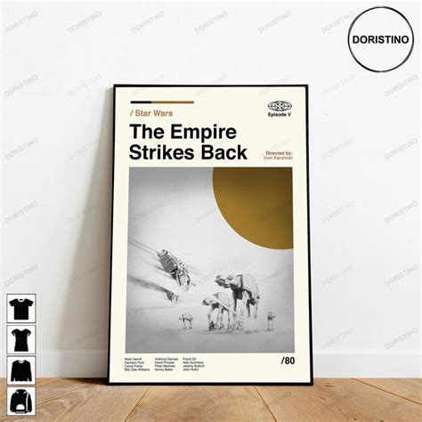 The Empire Strikes Back Star Wars Minimalist Art Retro Modern Vintage
