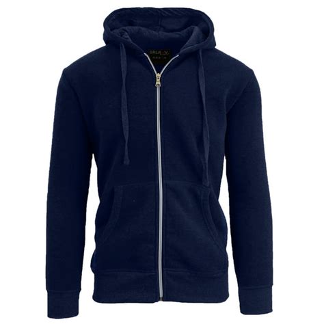 Galaxy By Harvic Mens Fleece Zip Up Hoodie