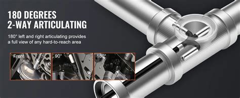 Vevor Articulating Borescope Camera With Light Two Way Articulated