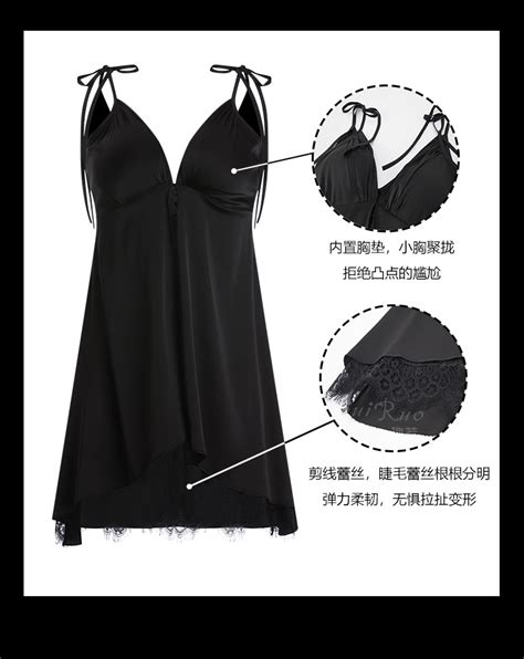 Sexy Sexy Satin Nightdress Silky Temptation Halter Back Deep V Breast