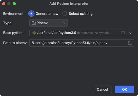 Configure A Pipenv Environment Pycharm Documentation