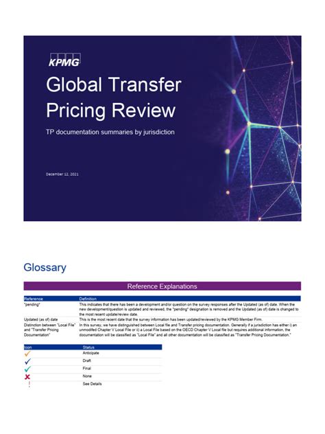 Global Transfer Pricing Regulation Summary Pdf Taxes Economies