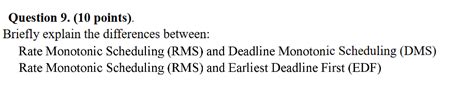 Solved Question 9 10 Points Briefly Explain The