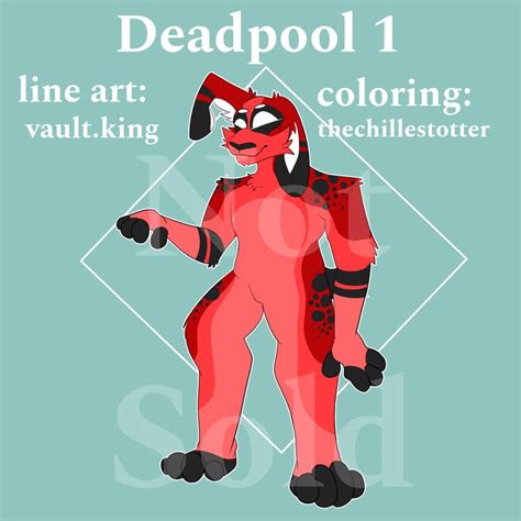 Deadpool 1 Collab Furry Adoptable Etsy