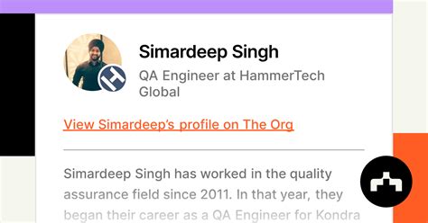Simardeep Singh Qa Engineer At Hammertech Global The Org