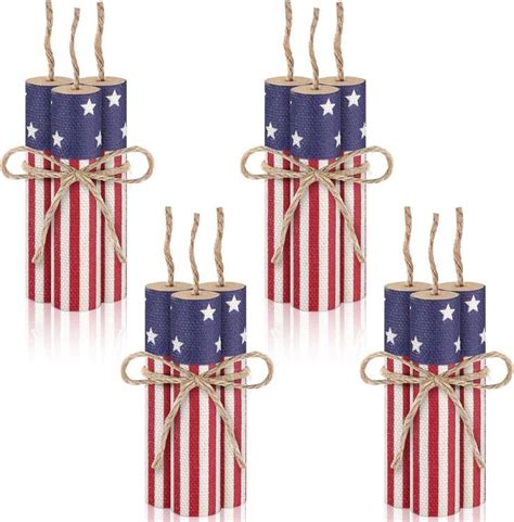 Maitys 12 Pcs Patriotic Decor 4th Of July Tiered Tray Memorial Day