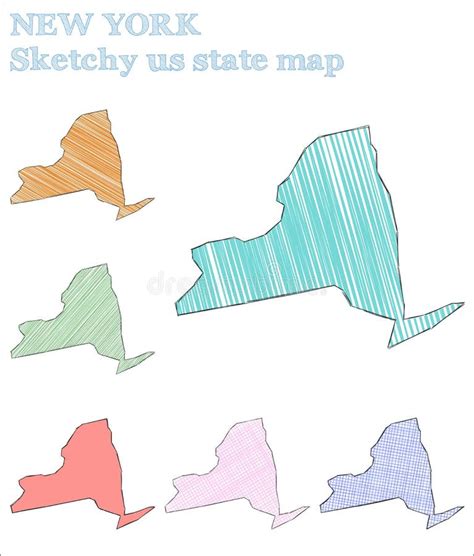 New York Sketchy Us State Stock Vector Illustration Of Hand 138740664