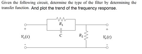 solved given the following circuit determine the type of
