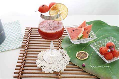 여름 제철 과일 수박주스아이들이 더 좋아해요