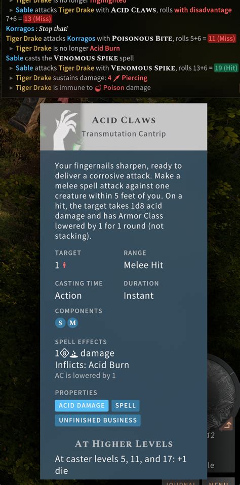 Acid Claws Melee Cantrip Is Getting Ranged Attack Penalty · Issue