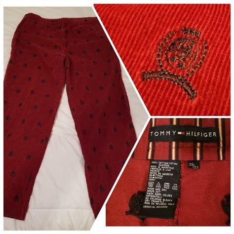 Vintage Tommy Hilfiger Corduroy Crest Covered Jeans R Gem