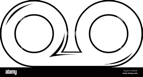 Vector Illustration Black And White Symbol Voicemail Message Stock
