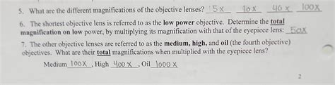 Solved 6 The Shortest Objective Lens Is Referred To As The