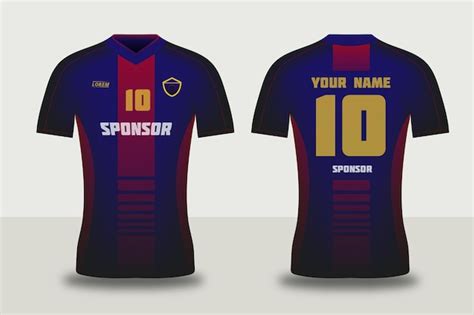 티셔츠 스포츠 디자인 축구 클럽을위한 축구 유니폼 모형 균일 한 전면 및 후면보기 템플릿 디자인 현실적인 템플릿 저지