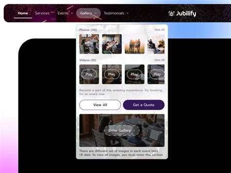 Jubilify Event Management Top Navigation Modern Design By Mannmogkala On Dribbble