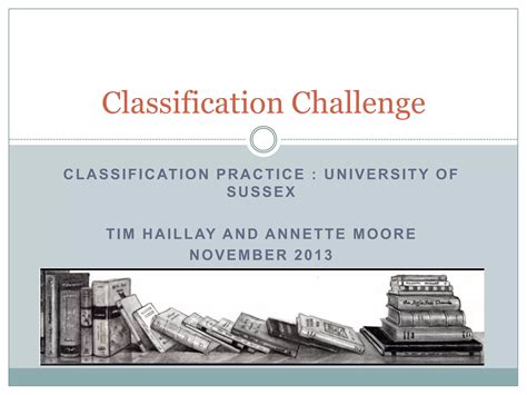 Classification Challenge Part I Ppt