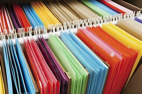 A Colorful And Creative Business Document Filing System With Files