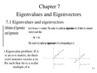 Ppt Chapter Eigenvalues And Eigenvectors Powerpoint Presentation