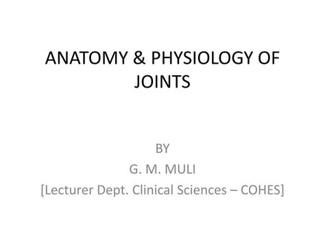 SOLUTION Anatomy Of Joints 1 Studypool
