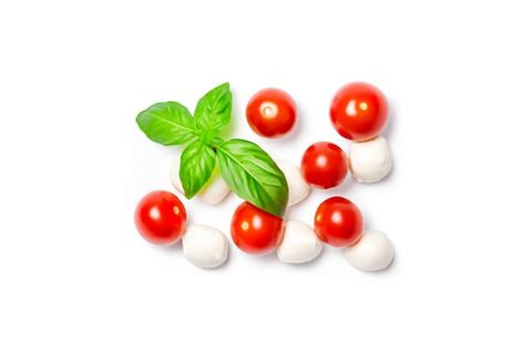 Premium Photo Mozzarella Cheese Balls Cherry Tomatoes And Green Fresh
