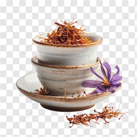투명한 배경으로 격리된 사프란 차 웰니스 의식의 향기로운 자연의 황금 선물의 즐거움을 발견하세요 향기로운 차 고대 향신료 현대 음료 Png 일러스트 및 이미지 에 대한