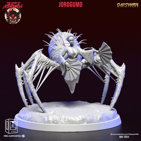 3d Printable Jorogumo By Clay Cyanide Miniatures