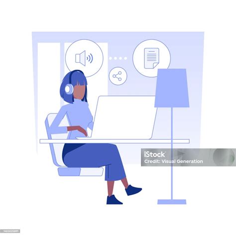 Ilustrasi Vektor Konsep Terisolasi Layanan Transkripsi Ilustrasi Stok