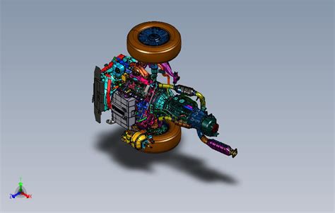 发动机 V6发动机及变速器总成3d模型ugnx设计单个prt文件ug模型图纸下载 懒石网