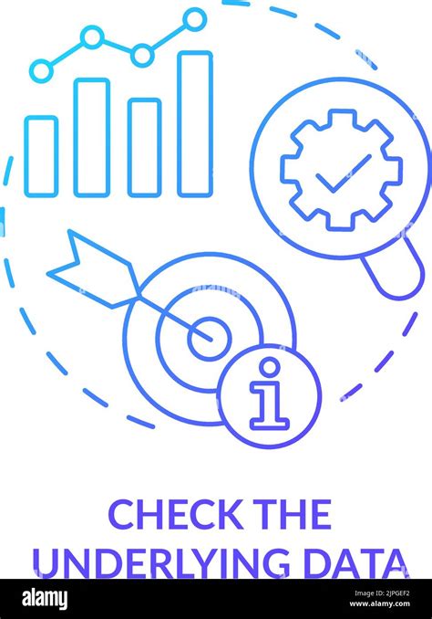 Check Underlying Data Blue Gradient Concept Icon Stock Vector Image And Art Alamy