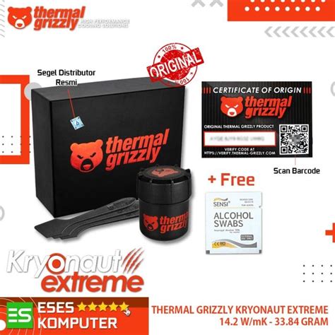 Thermal Grizzly Kryonaut EXTREME Thermal Paste 33.84 Gram / 9mL TUBE ...
