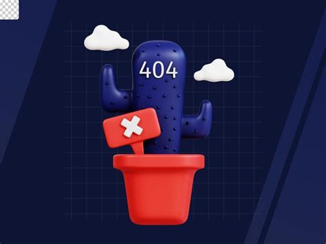 Premium Psd 3d Empty State Icon Pack Error Cactus