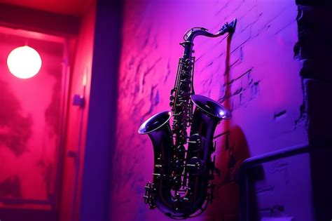 Premium Photo Photo Of Saxophone Shadow Cast On Wall Soulful And