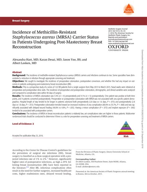 Pdf Incidence Of Methicillin Resistant Staphylococcus Aureus Mrsa