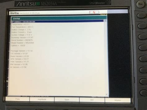 Anritsu Ms2034a Vna Master Spectrum Analyzer Vna 2mhz 4ghz Sa 9khz 4ghz Ebay