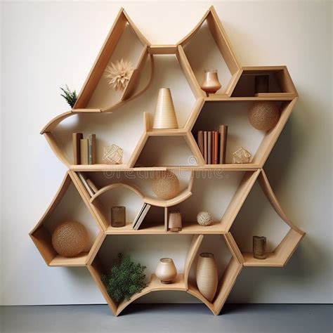 Organic Geometry Bookshelf Creating Iterations Of Symmetrical Wood