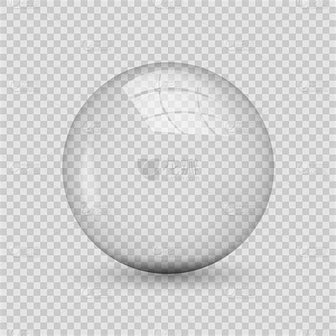 透明的背景上带有阴影的半透明球体。矢量插图。