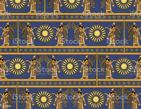 Traditional Assyrian Wallpaper Stock Illustration Download Image Now