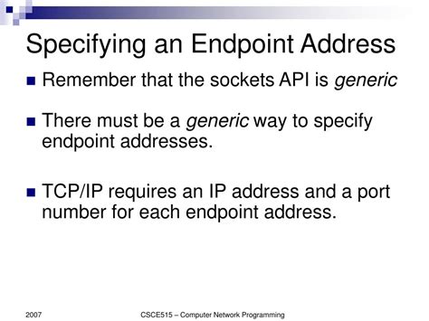 Ppt Csce 515 Computer Network Programming Socket Powerpoint
