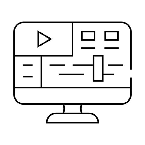 Processing Software Line Icon Illustration 48350069 Vector Art At Vecteezy