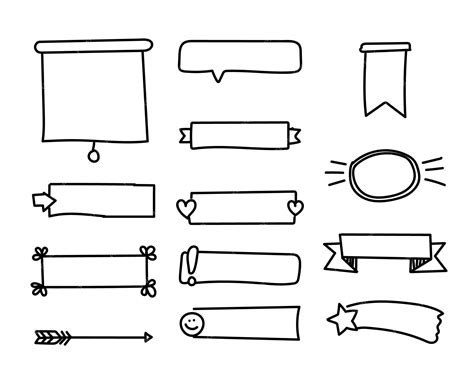 Premium Vector Hand Drawn Doodles Frames And Banners Illustrated Vectors