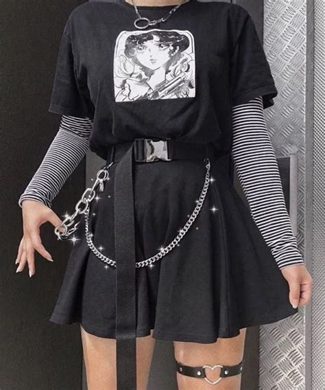 Egirl Outfit Look Lookbook Style Goth Roupas Swag Feminina
