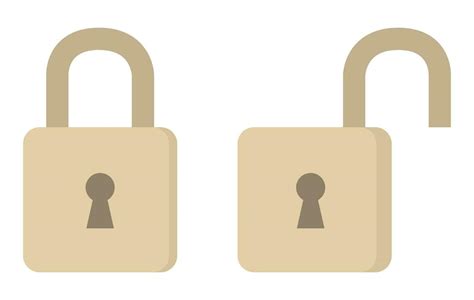 ouvert et fermé cadenas 29724236 Art vectoriel chez Vecteezy