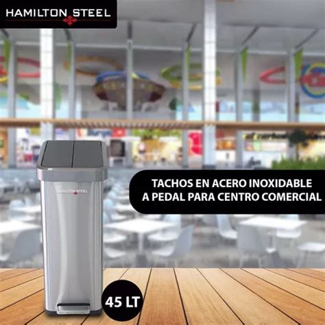 Tachos Modernos Acero Funcion A Pedal Litros Rectangular Cuotas Sin Inter S