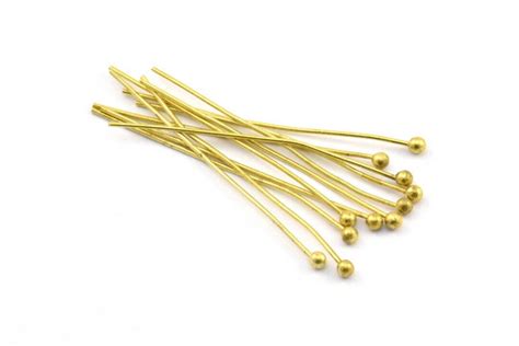 Brass Ball Head 500 Raw Brass Ball Pins Findings 35x07x18mm Bp 10